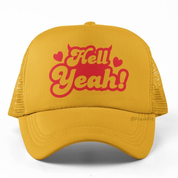 Accessories | Hell Yeah Devil Horns Foam Trucker Hat Mesh Snapback Cap ...